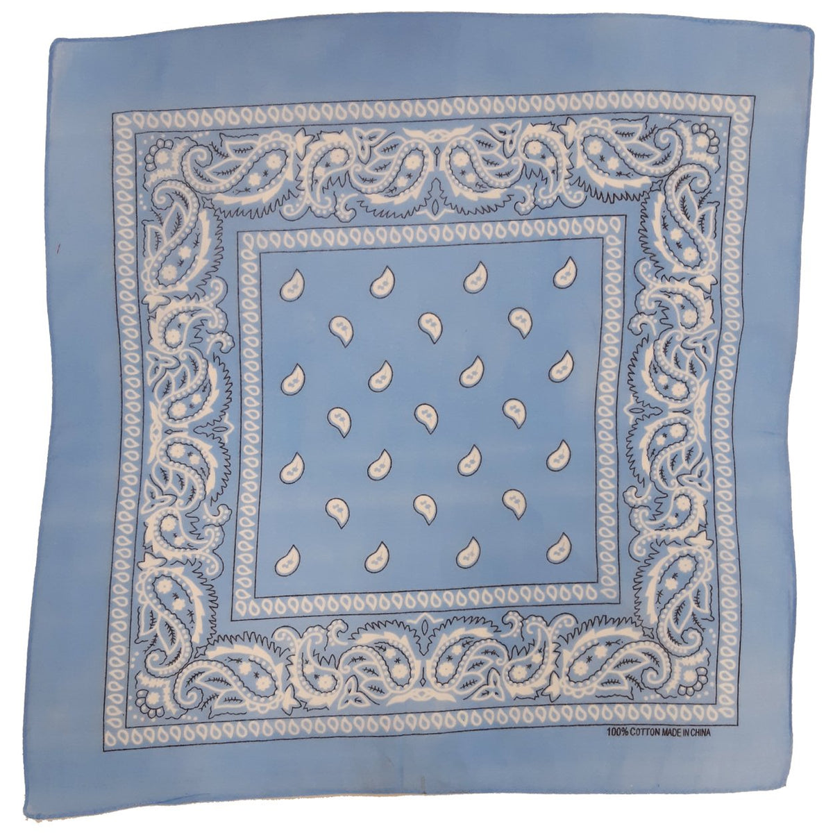 Light Blue Paisley Bandana – Bandana Shop