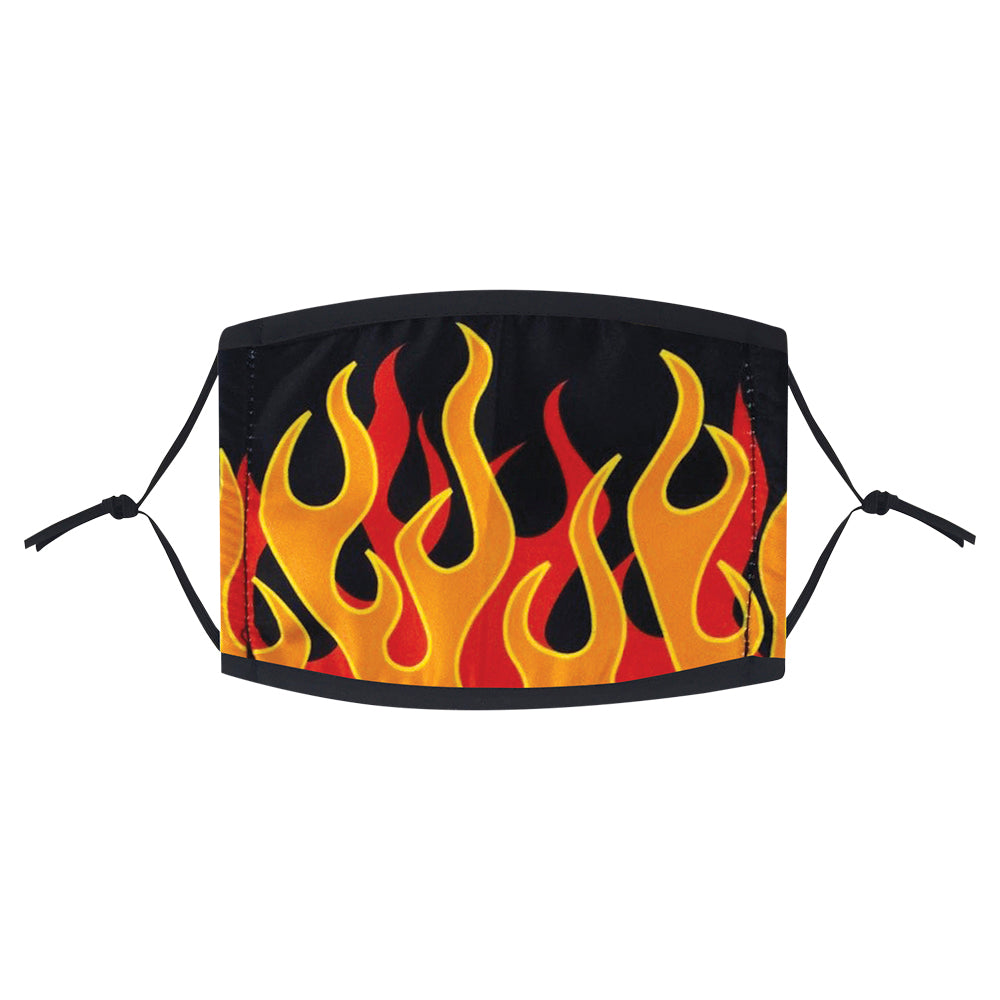 Flame Print Adjustable Face Mask | One Way Novelties (Canada) – Bandana ...